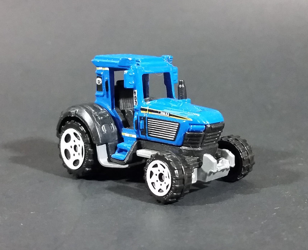 2007 Matchbox MBX Metal Tractor Blue Die Cast Toy Car Farm Machinery V ...