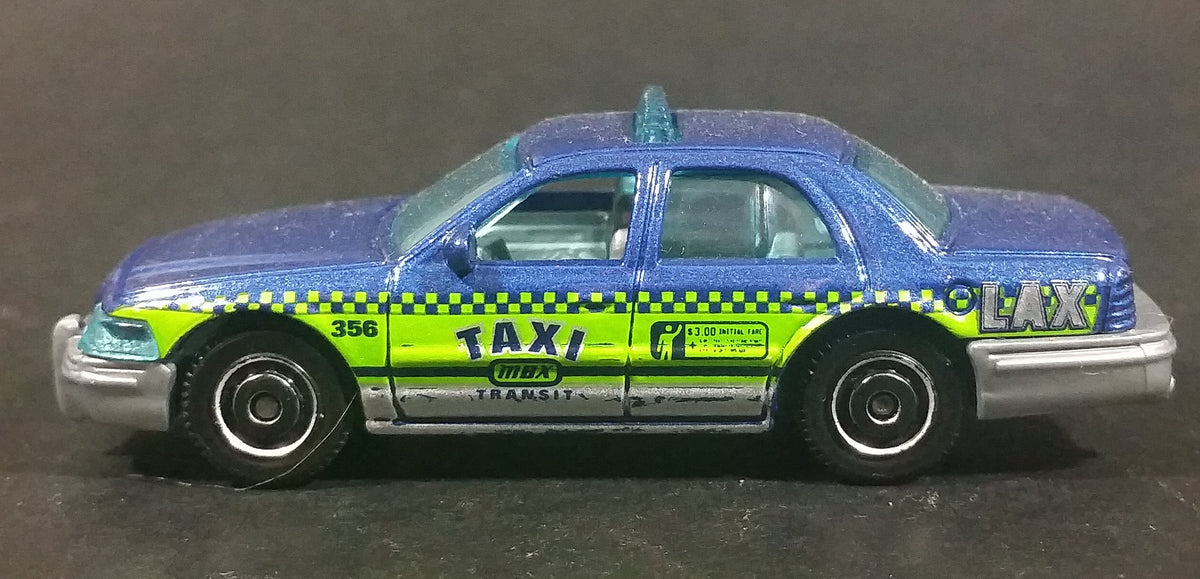 2016 Matchbox City 2006 Ford Crown Victoria LAX Taxi Blue Die Cast Toy ...