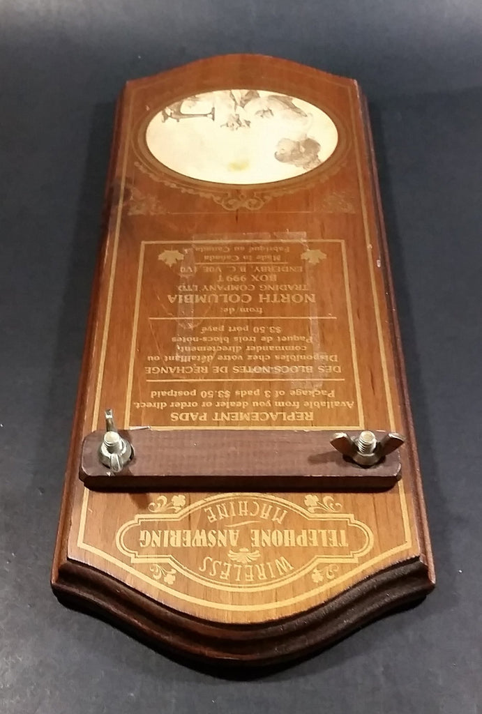 Vintage Wireless Telephone Answering Machine Paper Note Pads Wooden Pl ...