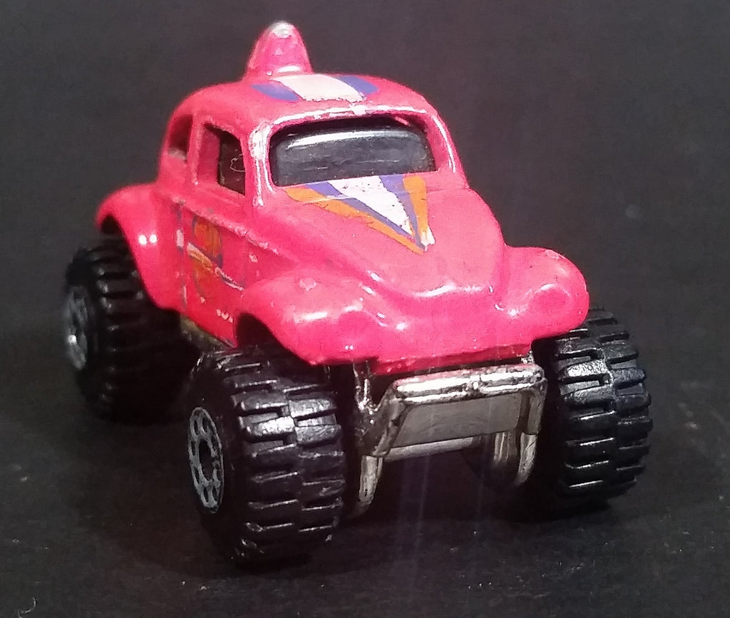 1988 Hot Wheels Color Racers VW Volkswagen Bug Pink Micro Tiny Die Cas ...