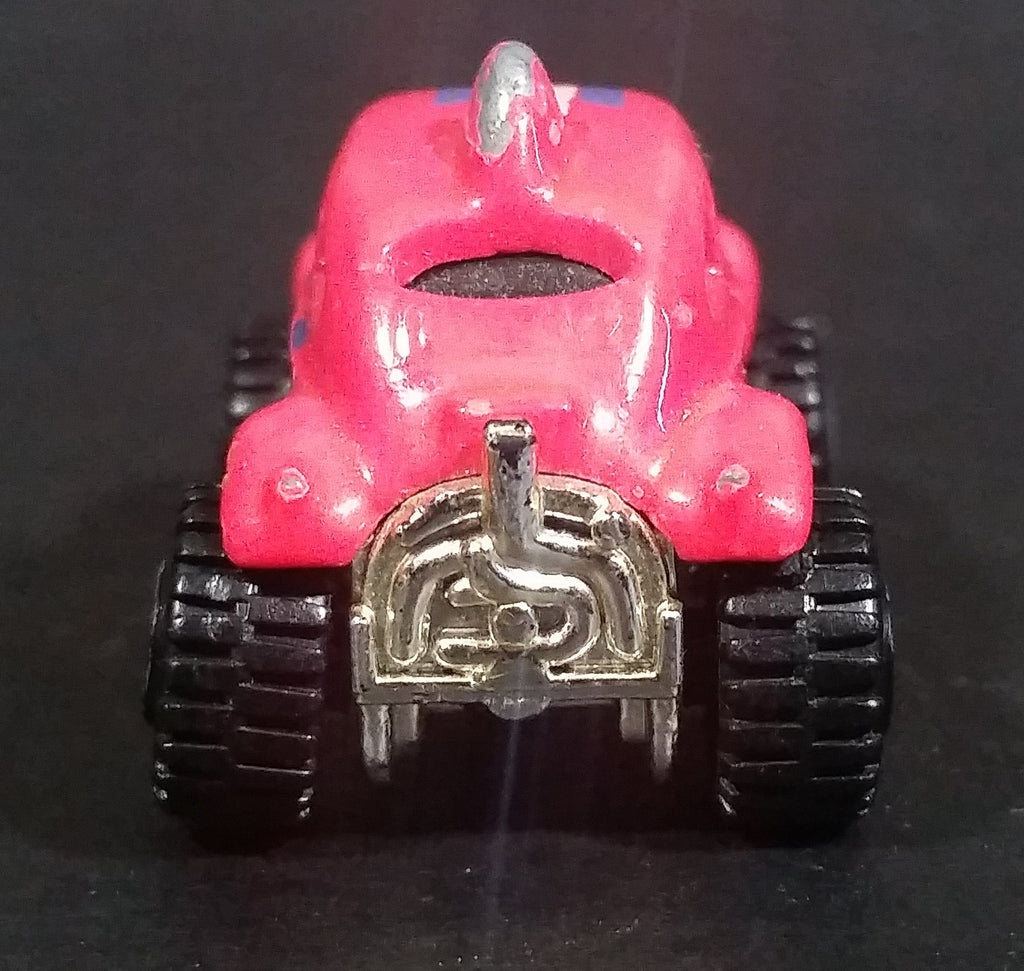1988 Hot Wheels Color Racers VW Volkswagen Bug Pink Micro Tiny Die Cas ...