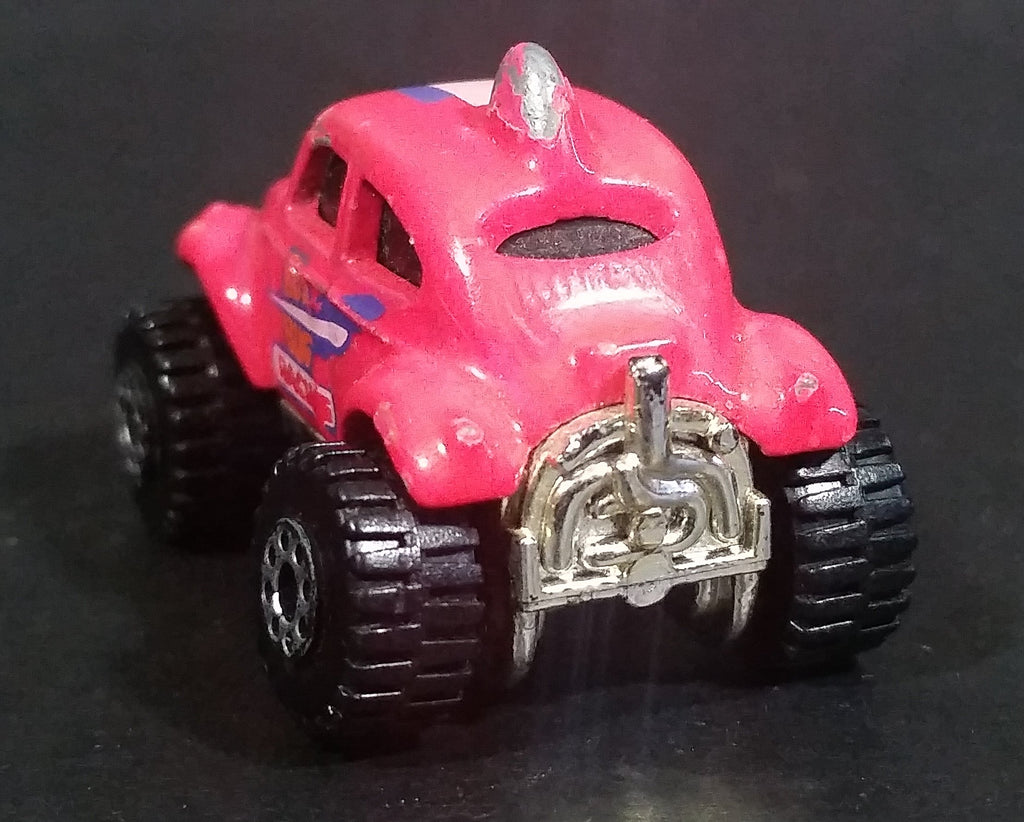 1988 Hot Wheels Color Racers VW Volkswagen Bug Pink Micro Tiny Die Cas ...