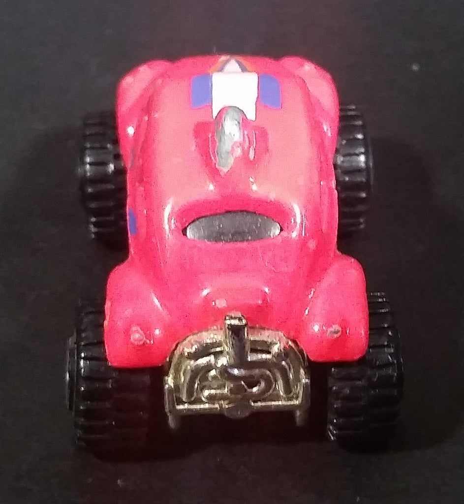 1988 Hot Wheels Color Racers VW Volkswagen Bug Pink Micro Tiny Die Cas ...