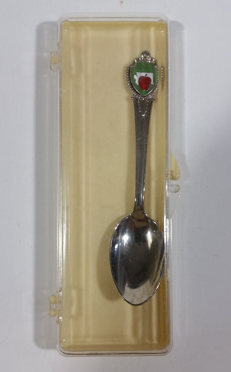 Vintage Washington State Red Apple Fruit Metal Souvenir Spoon with Cas ...