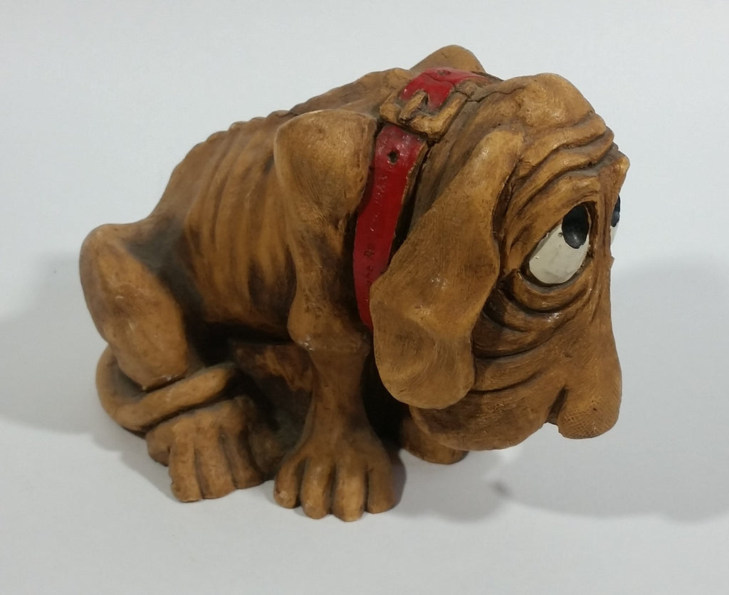 Very Rare Vintage 1983 Alpha Rez Co. Brown Hound Dog with Red Collar D ...
