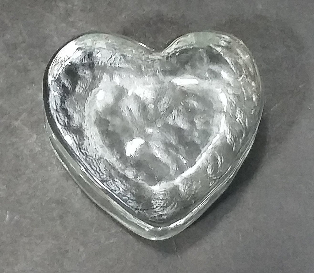 Small Clear Resin Heart Shaped Paper Weight – Treasure Valley Antiques ...