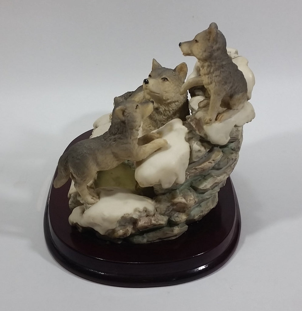 1987 Crosa The Canadian Rockies Wolf Pups Wolves Sitting and Playing N ...