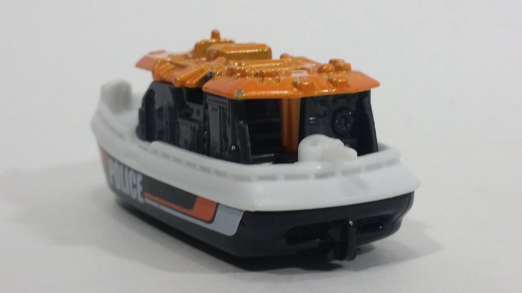 2016 Matchbox MBX Heroic Rescue Bay Brigade Black, White, Orange Boat ...