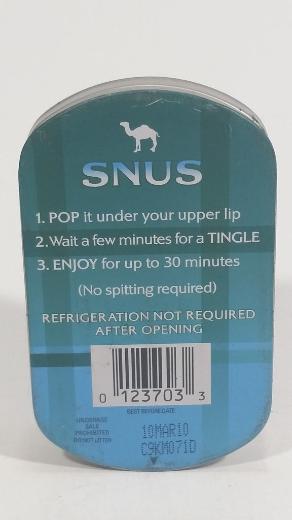 Camel Cigarettes Tobacco SNUS Frost Trial Size Small Empty Tin Metal C ...