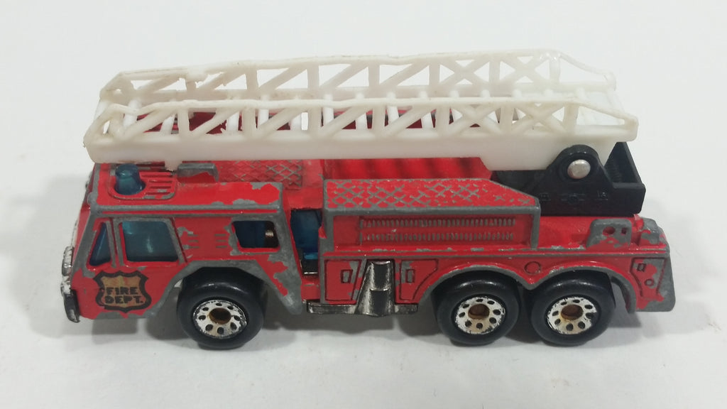 1982 Matchbox Fire Engine Ladder Truck Red Die Cast Toy Car Emergency ...