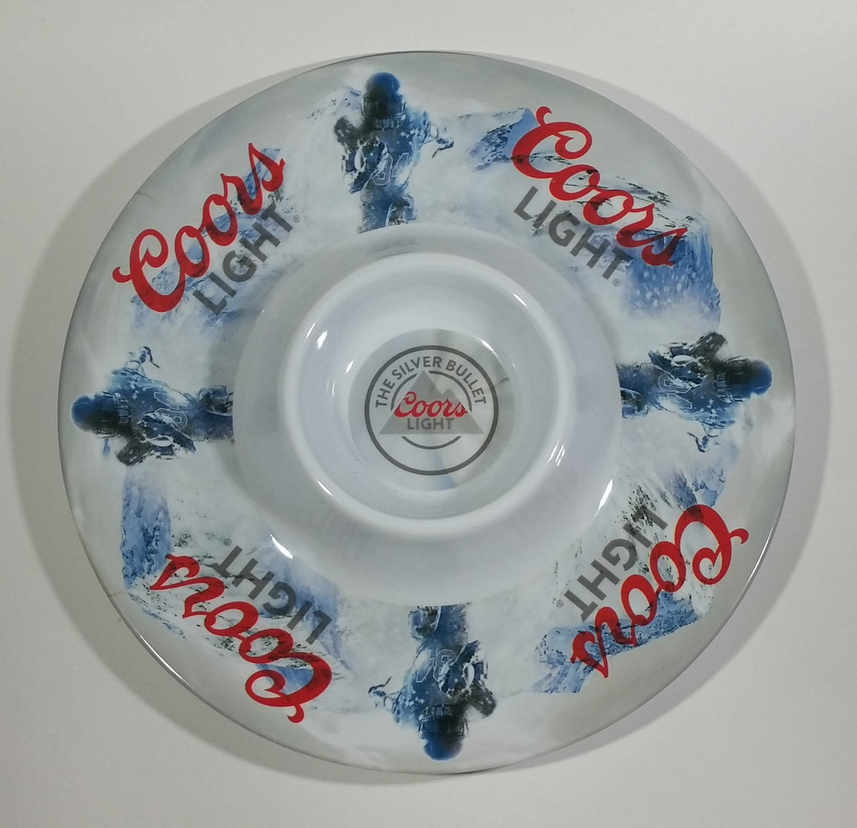 Coors Light Beer The Silver Bullet Football and Mountain Themed Plasti ...