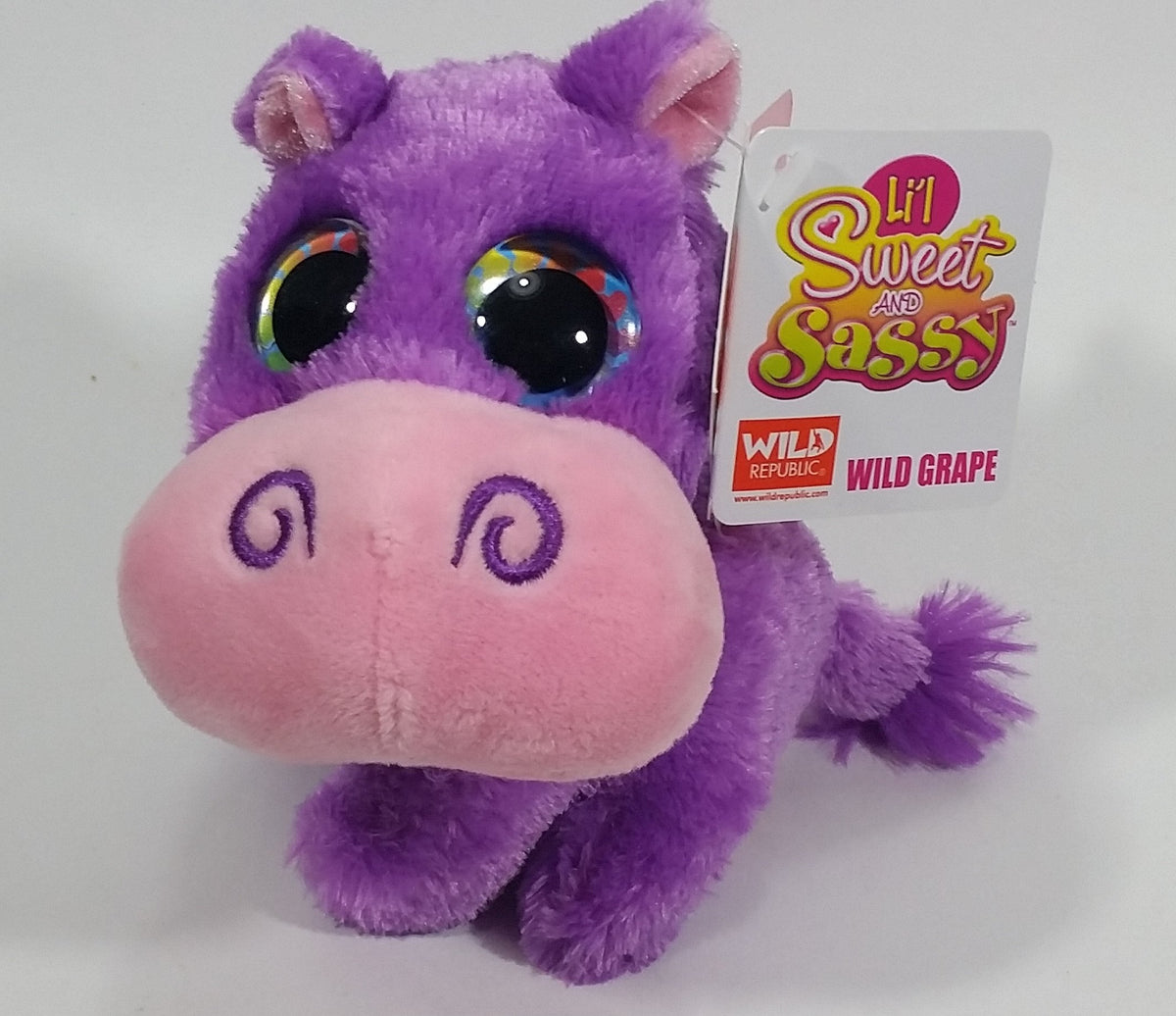 Wild Republic Li'l Sweet and Sassy Wild Grape Purple Hippopotamus Hipp ...
