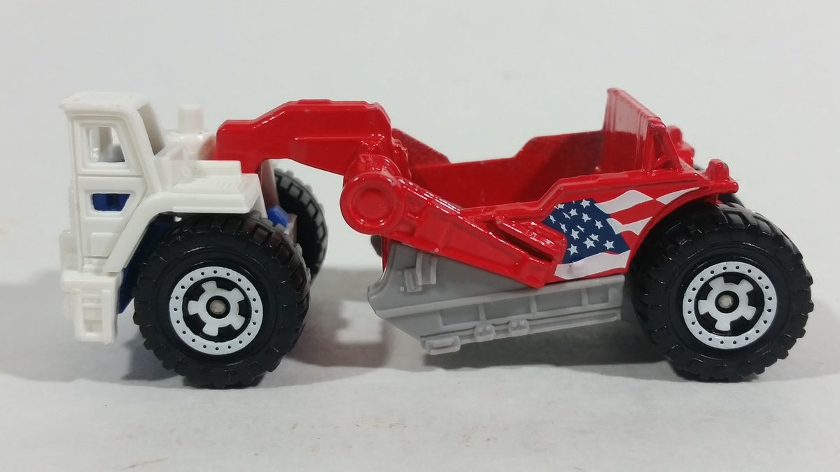 2011 Matchbox Construction Scraper Red and White Die Cast Toy Machiner ...
