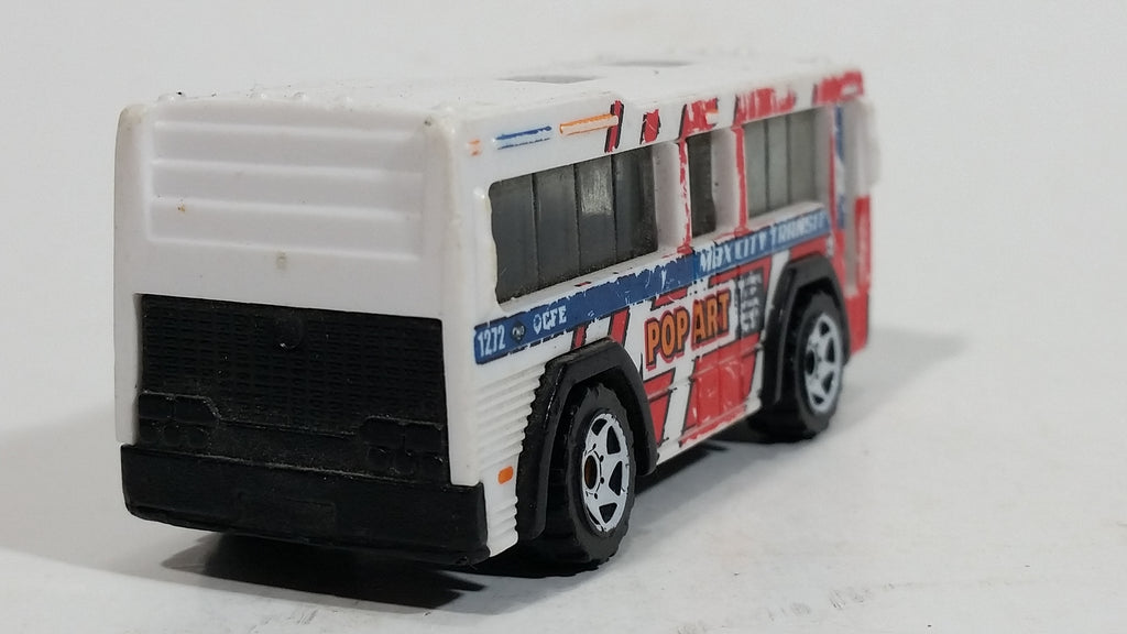 2015 Matchbox City Works City Bus White Plastic Die Cast Toy Car Vehic ...