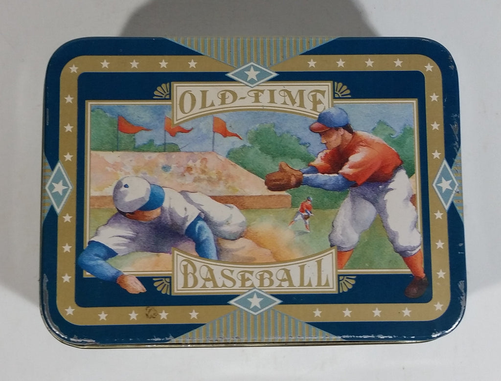 Vintage 1970s Old-Time Baseball Metal Tin Container Sports Collectible ...