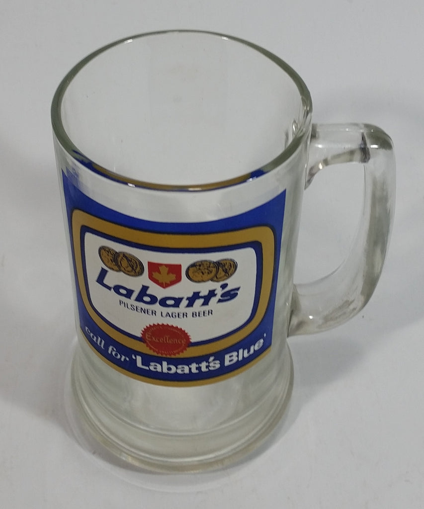Rare Labatt's Blue Pilsner Lager Beer Excellence Clear Glass Mug Stein ...