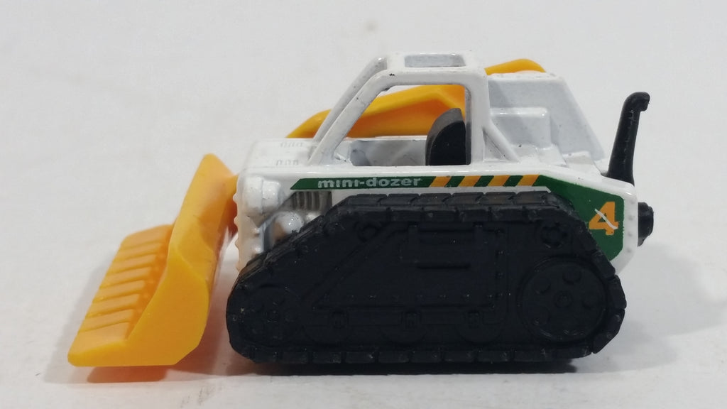 2014 Matchbox Mini Dozer White Die Cast Toy Construction Equipment Mac ...