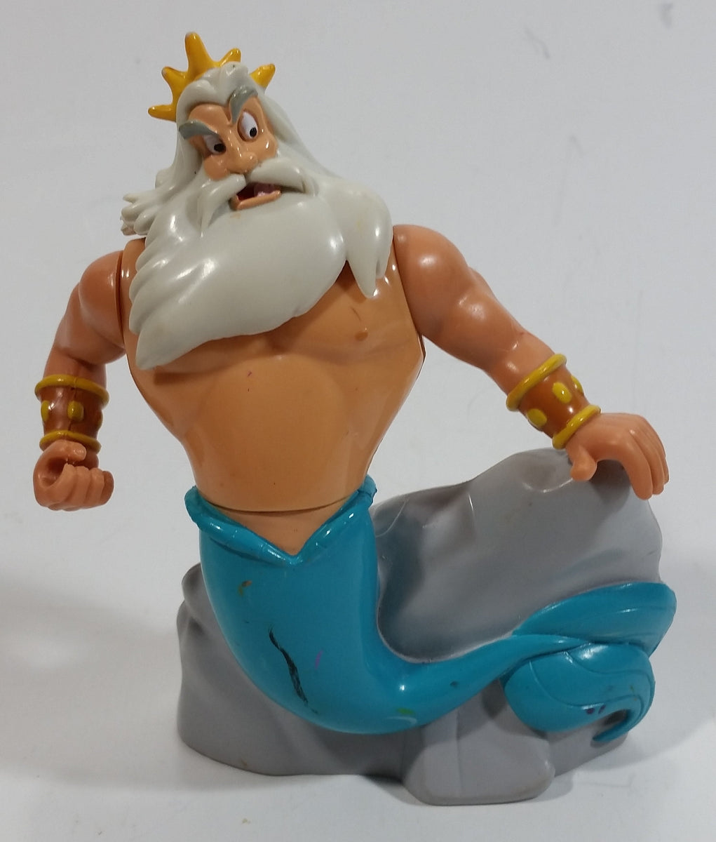 Rare Disney The Little Mermaid King Triton Plastic Toy Figure ...
