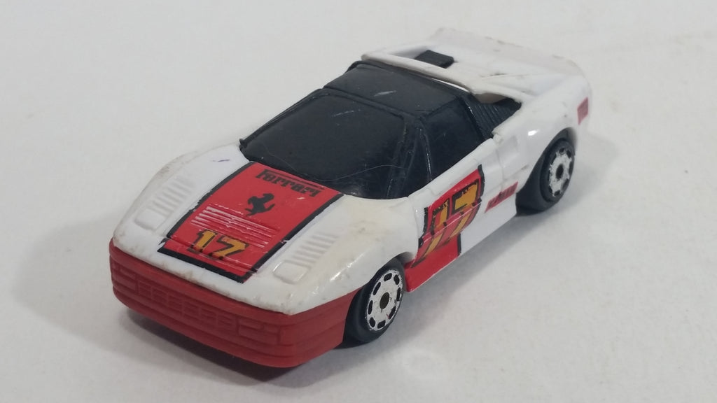 Vintage 1986 Matchbox Burnin Key Cars Ferrari #17 White Red Die Cast T ...
