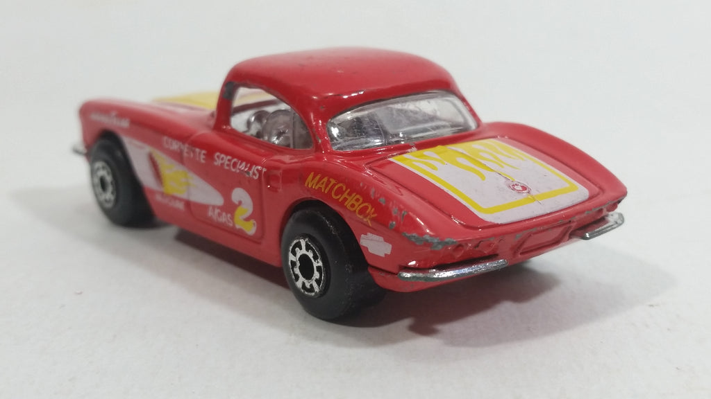 1986-87 Matchbox 1962 Corvette Red Die Cast Toy Classic Car Vehicle ...