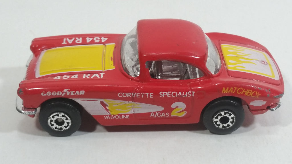1986-87 Matchbox 1962 Corvette Red Die Cast Toy Classic Car Vehicle ...