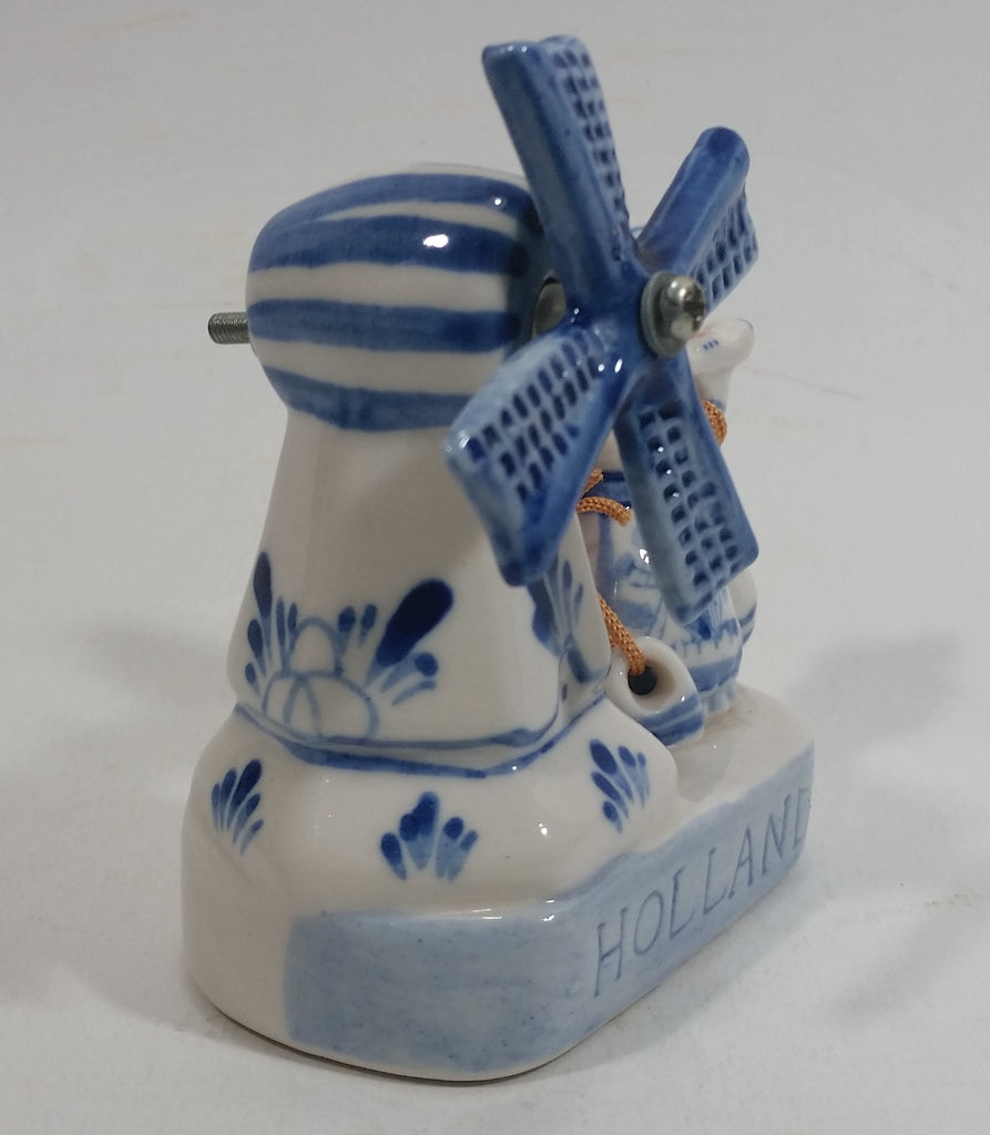 Vintage Beautiful Authentic Delft Deco Holland Rotating Windmill with ...