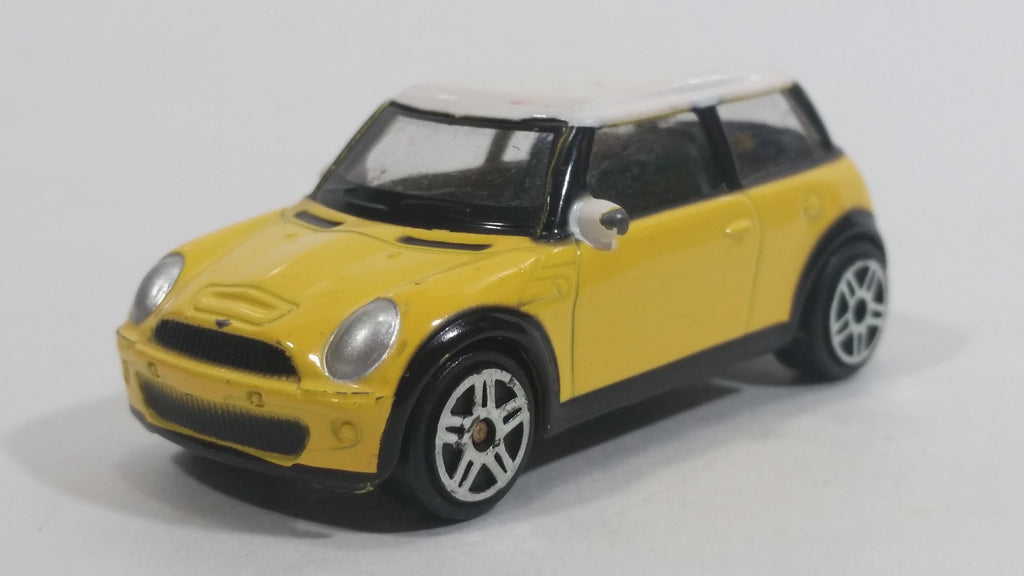 HTI BMW Mini Cooper S Yellow and White Die Cast Toy Car Vehicle ...