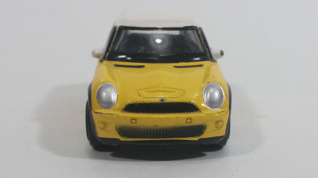HTI BMW Mini Cooper S Yellow and White Die Cast Toy Car Vehicle ...