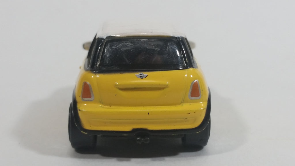 HTI BMW Mini Cooper S Yellow and White Die Cast Toy Car Vehicle ...