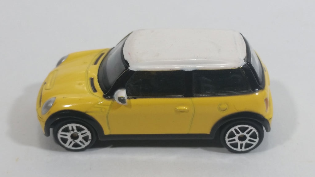 HTI BMW Mini Cooper S Yellow and White Die Cast Toy Car Vehicle ...