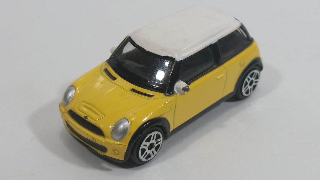 HTI BMW Mini Cooper S Yellow and White Die Cast Toy Car Vehicle ...