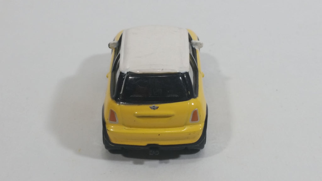 HTI BMW Mini Cooper S Yellow and White Die Cast Toy Car Vehicle ...