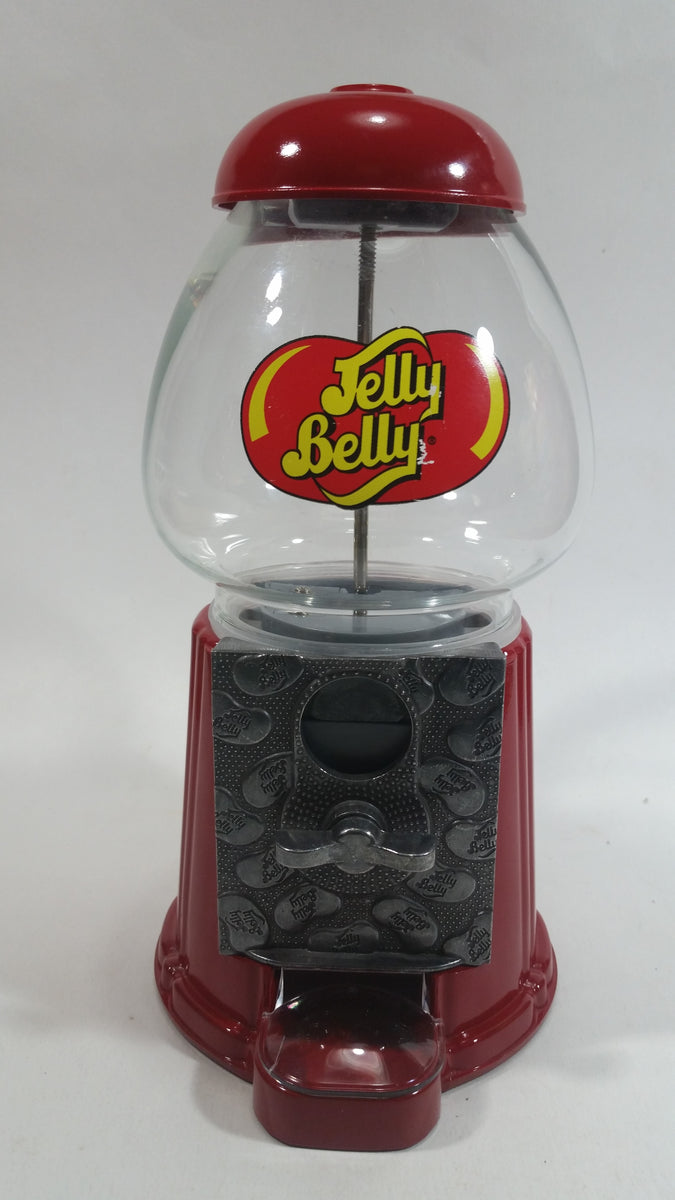 Jelly Belly Metal and Glass Globe Red Colored 9" Tall Jelly Bean Candy ...