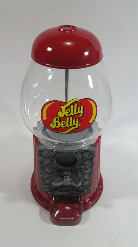Jelly Belly Metal and Glass Globe Red Colored 9" Tall Jelly Bean Candy ...