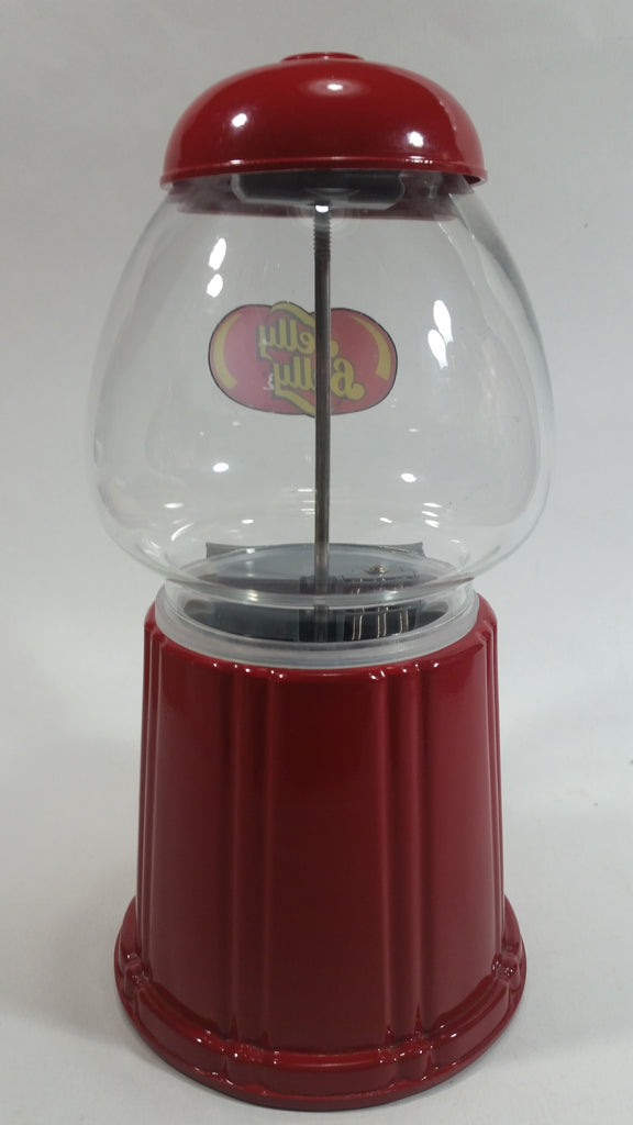 Jelly Belly Metal and Glass Globe Red Colored 9" Tall Jelly Bean Candy ...