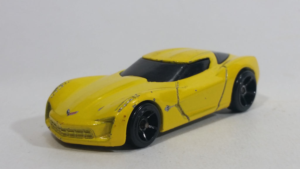 2010 Hot Wheels 2009 Corvette StingRay Concept Yellow Die Cast Toy Car ...