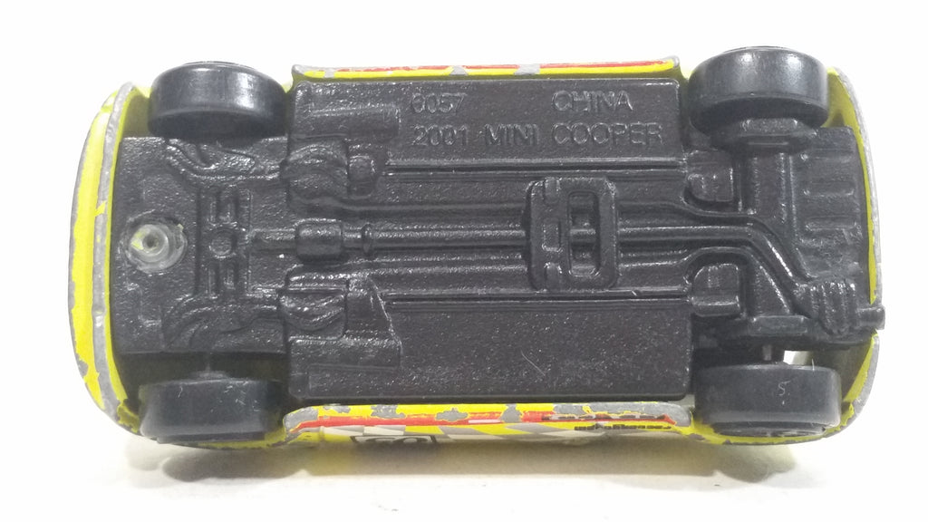 Motor Max 2001 Mini Cooper #05 Yellow No. 6057 Die Cast Toy Car Vehicl ...