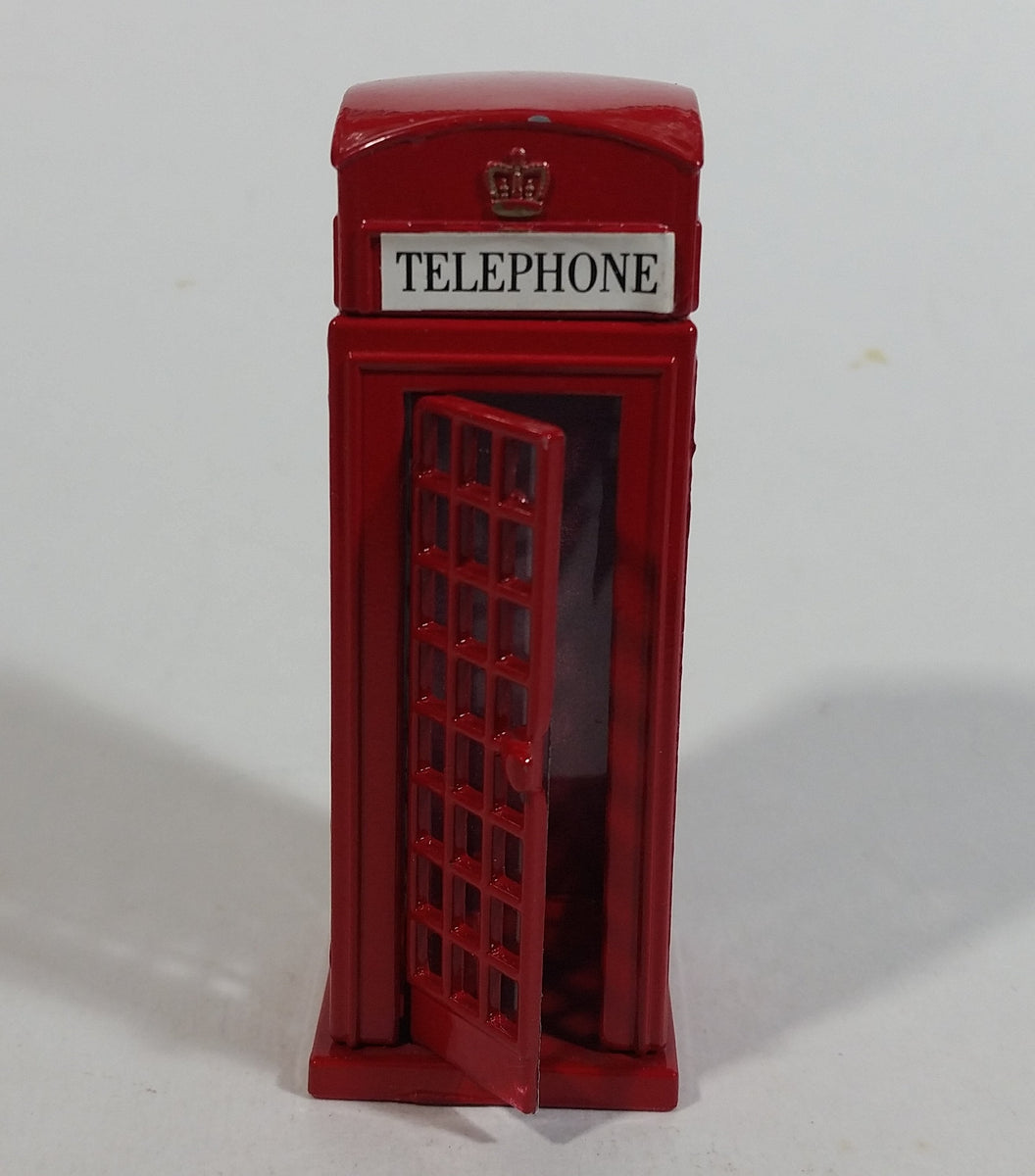 London Royal Telephone Phone Booth with Opening Door Red 3 3/4" Tall D ...