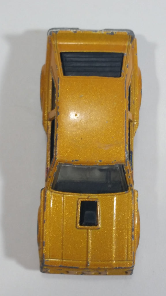 1983 Hot Wheels Flat Out 442 Metalflake Gold Die Cast Toy Muscle Car V ...