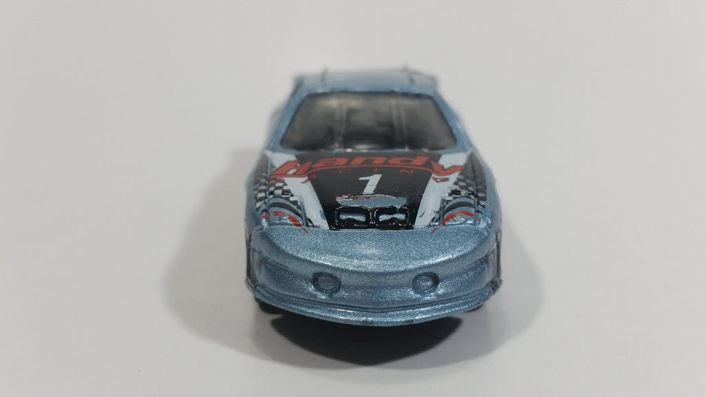 2002 Hot Wheels Pontiac IROC Firebird Silver Blue Die Cast Toy Race Ca ...