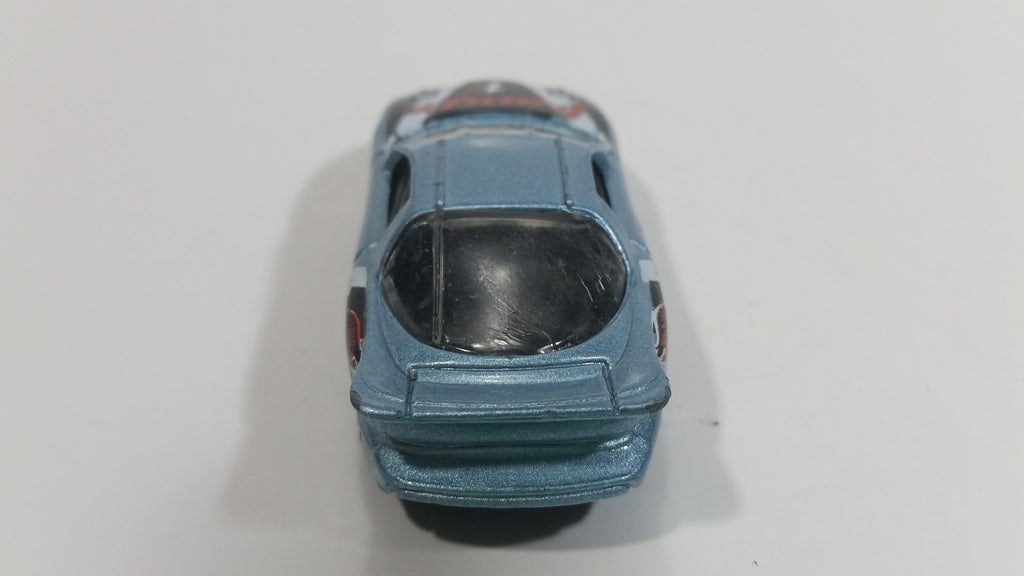 2002 Hot Wheels Pontiac IROC Firebird Silver Blue Die Cast Toy Race Ca ...