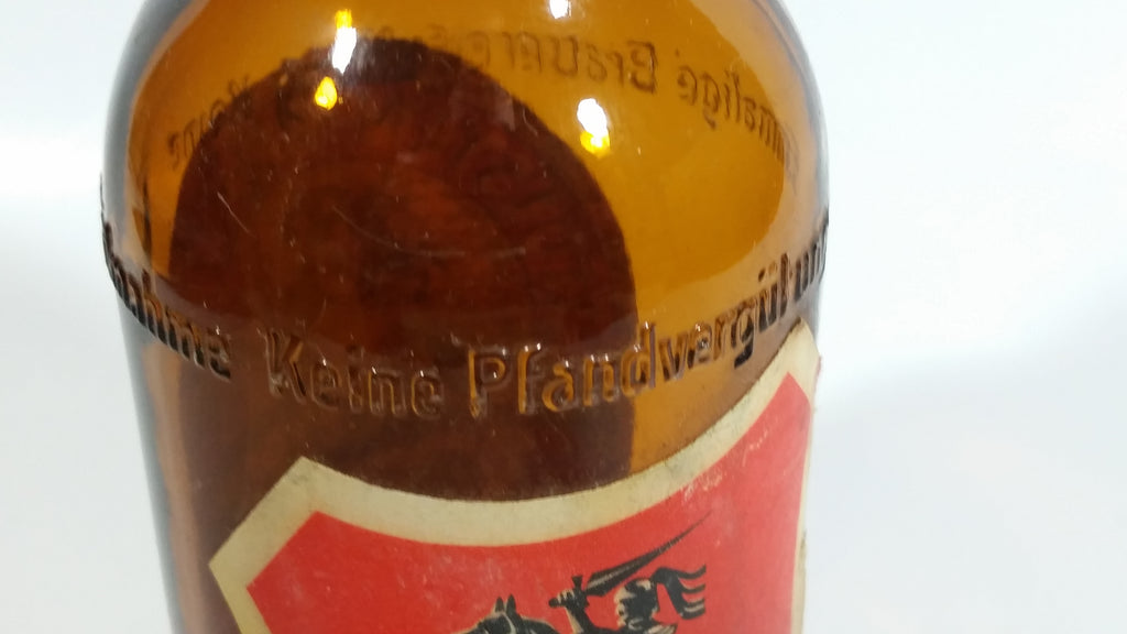 Vintage Holsten Export Bier Beer 7 3/8" Tall Amber Glass Beer Bottle w ...