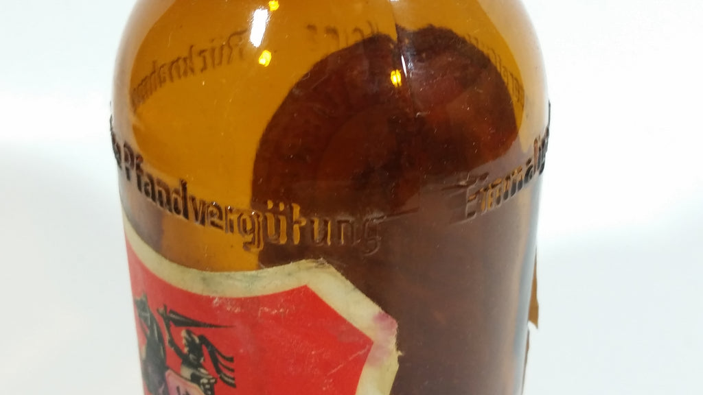 Vintage Holsten Export Bier Beer 7 3/8" Tall Amber Glass Beer Bottle w ...