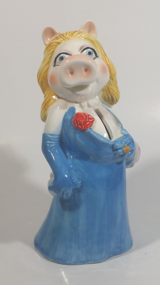 Sigma The Muppets Miss Piggy in Blue Dress 8" Tall Ceramic Coin Bank ...