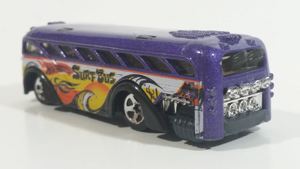 2006 Hot Wheels Urban Surfin' School Bus Purple Die Cast Toy Car Vehic ...