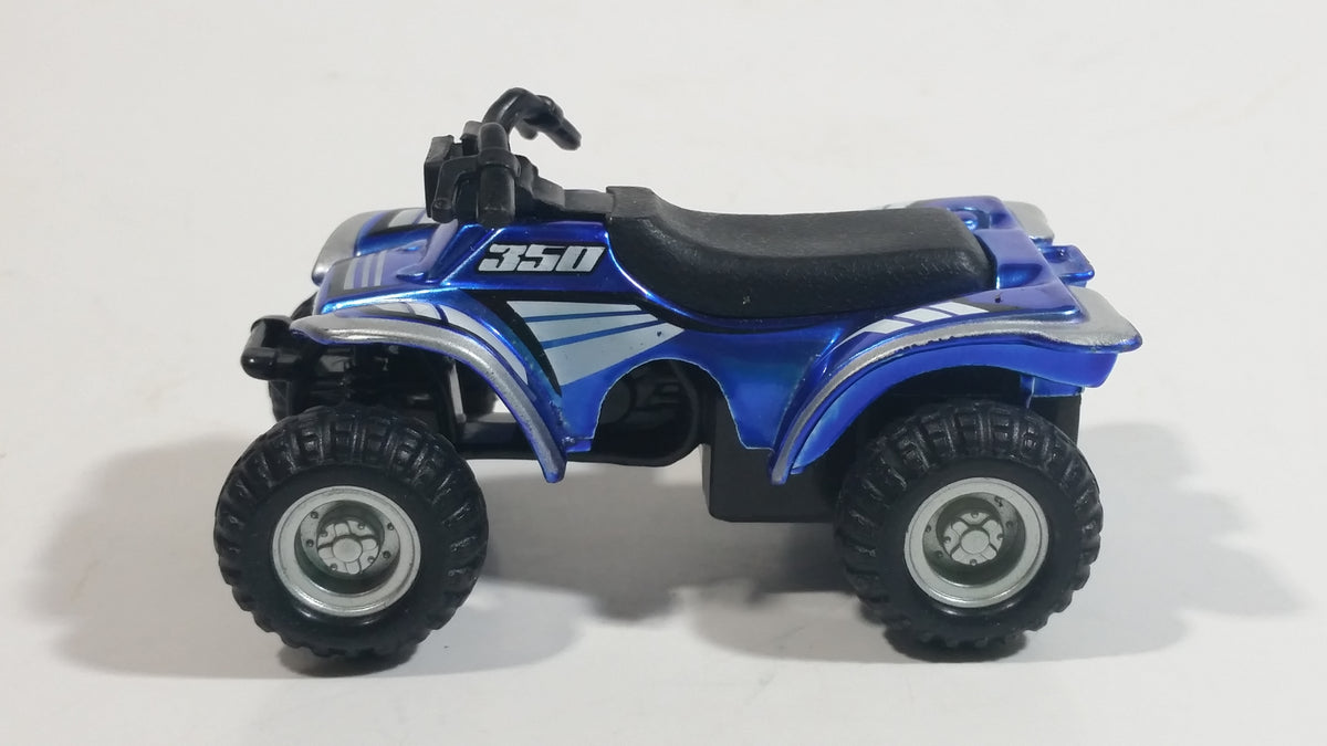 Maisto 350 Quad ATV 4 Wheeler All Terrain Vehicle Blue Pullback Die Ca ...