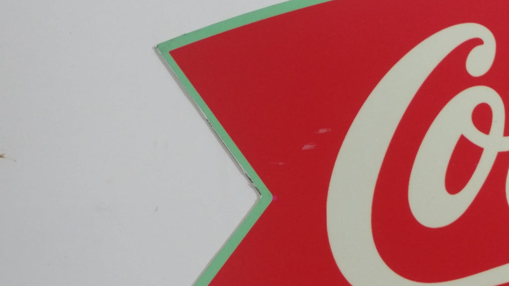Vintage Style Coca-Cola "Sign of Good Taste" Green and Red 7" x 13" Fi ...