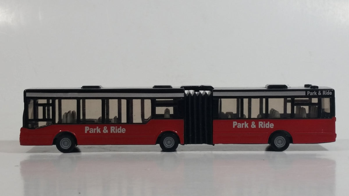 SIKU Park & Ride Articulated Hinged Bus Black and Red Die Cast Toy Pub ...