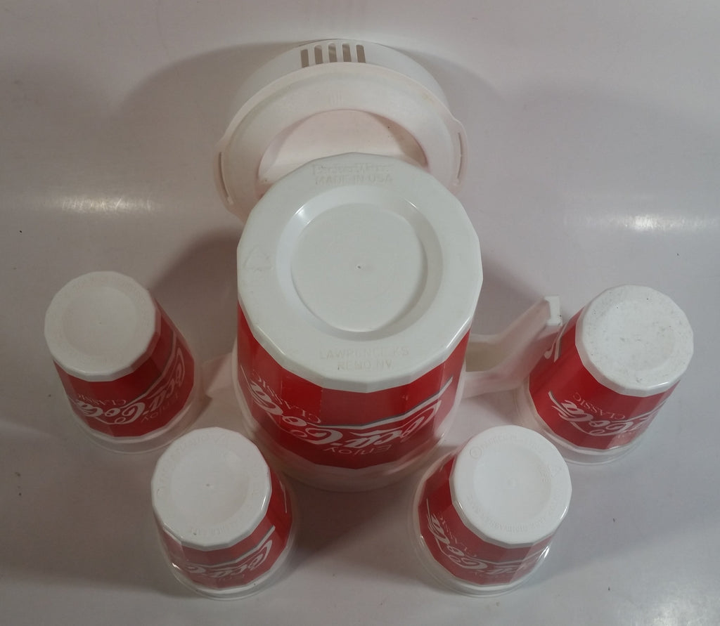 PackerWare Enjoy Coca-Cola Classic Plastic Pitcher with 4 Matching Cup ...