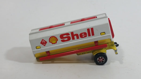 Vintage Majorette Shell Oil Fuel Tanker Trailer Yellow , Red White Die ...